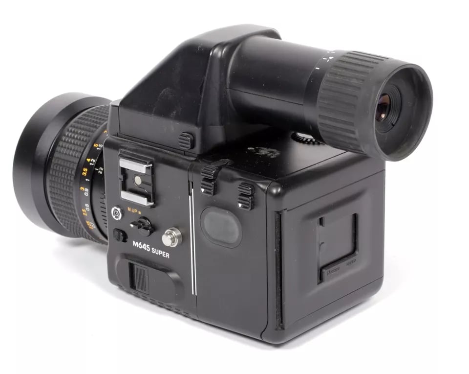 Mamiya M645 Super 6X4.5 medium format camera w/45mm+150mm + Mamiya M645 Super 6X4.5 medium format camera w/45mm+150mm +
